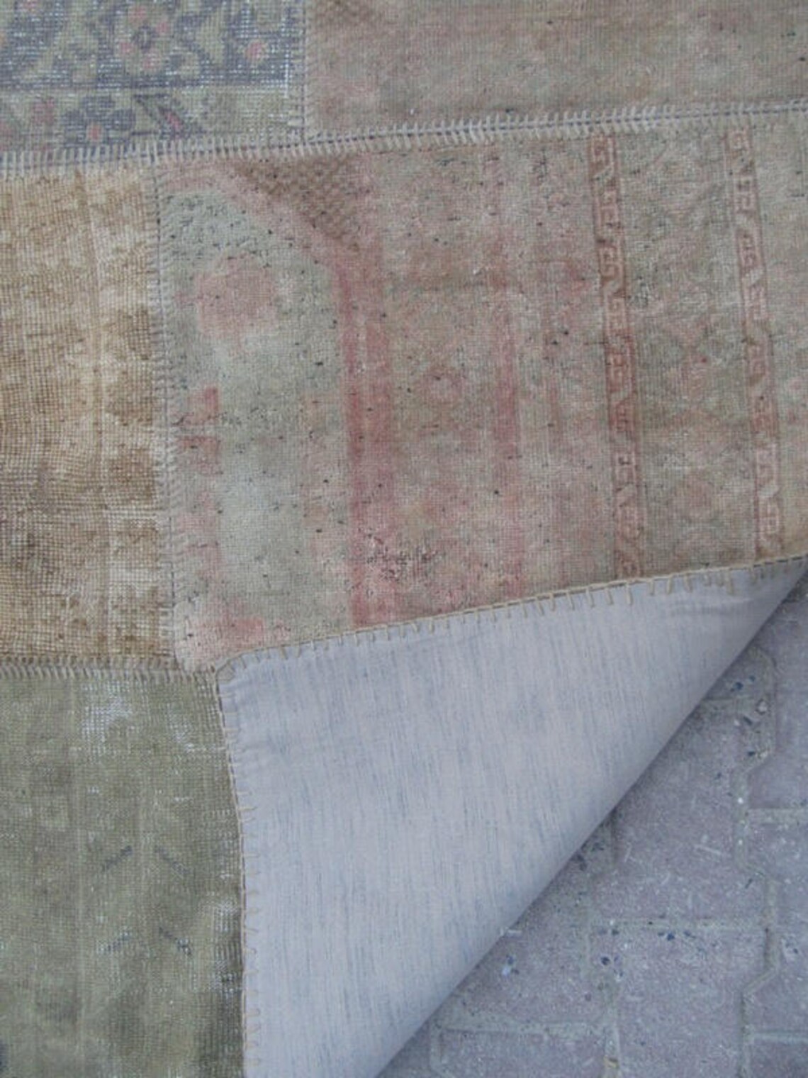 9.1x12 Ft Oversized Pastel Vintage Decorative Turkish Patchwork Rug - Etsy