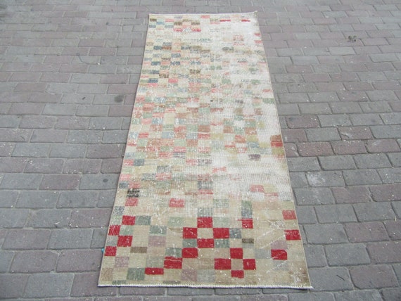 3x7.1 Ft Vintage Decorative Turkish Art Deco Runner Rug - Etsy