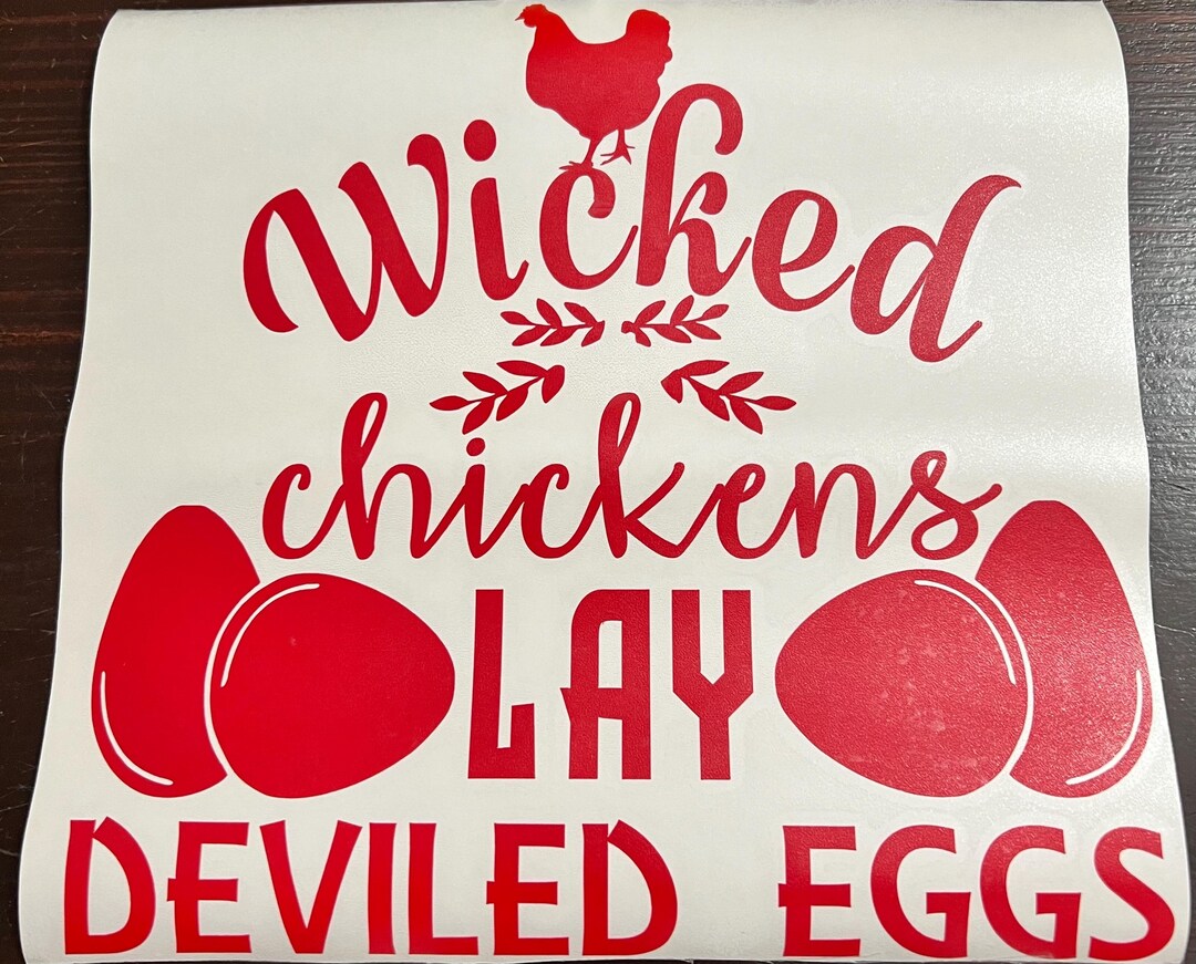 Wicked Chickens Lay Deviled Eggs Decal - Etsy