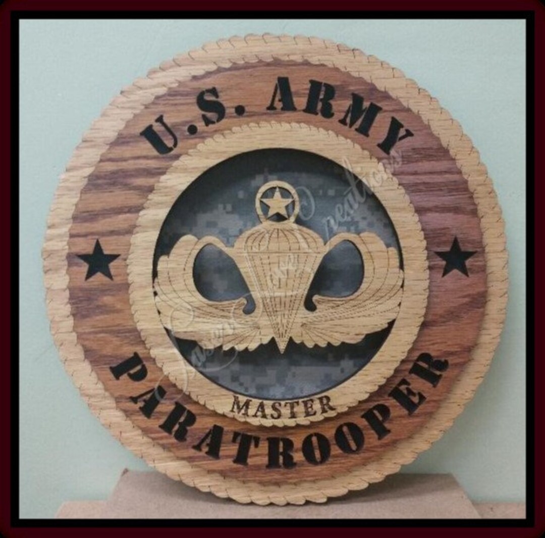 US Army Master Paratrooper Laser Cut 3D Wood Wall Tribute - Etsy