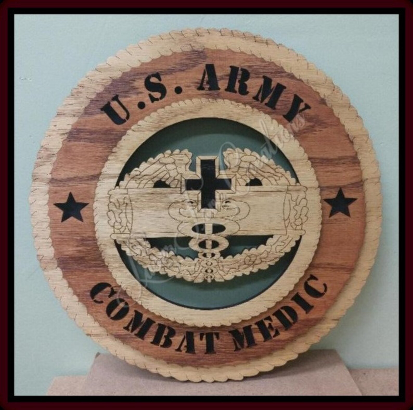US Army Combat Medic Black Cross Laser Cut 3D Wood - Etsy