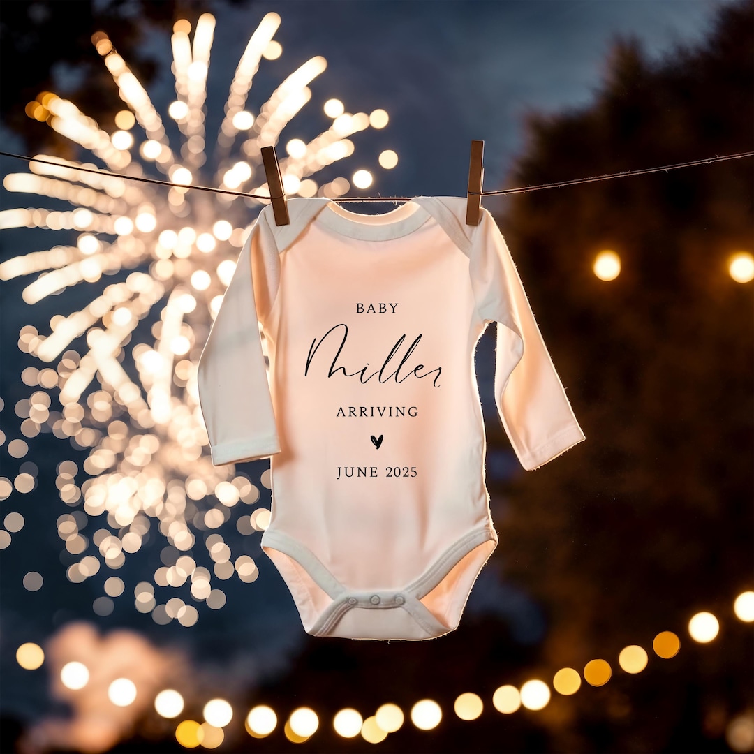 Fireworks Baby Announcement, New Years, Gender Neutral Pregnancy Reveal ...