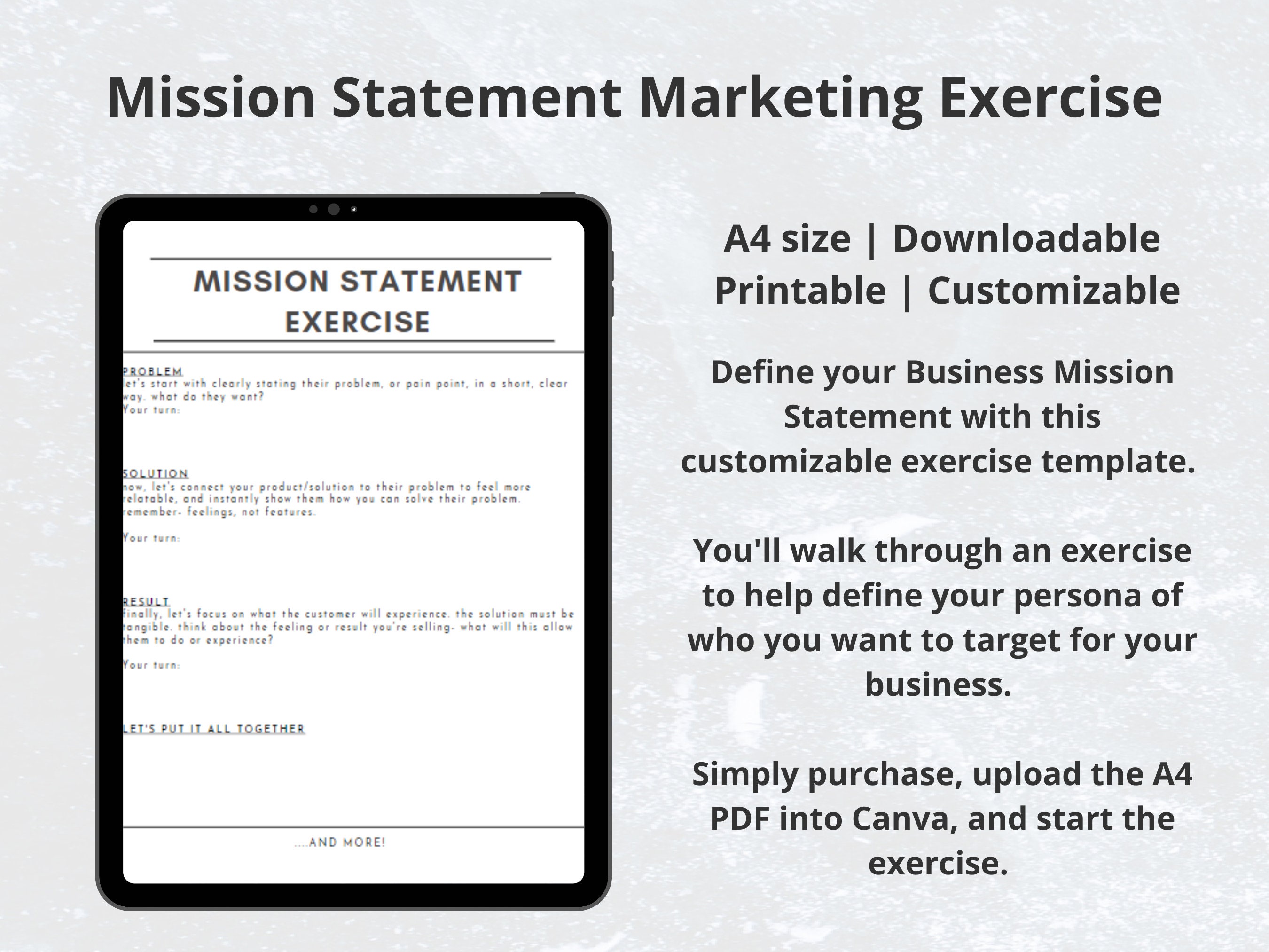 Mission Statement Template | Target Market |mission Statement Template ...