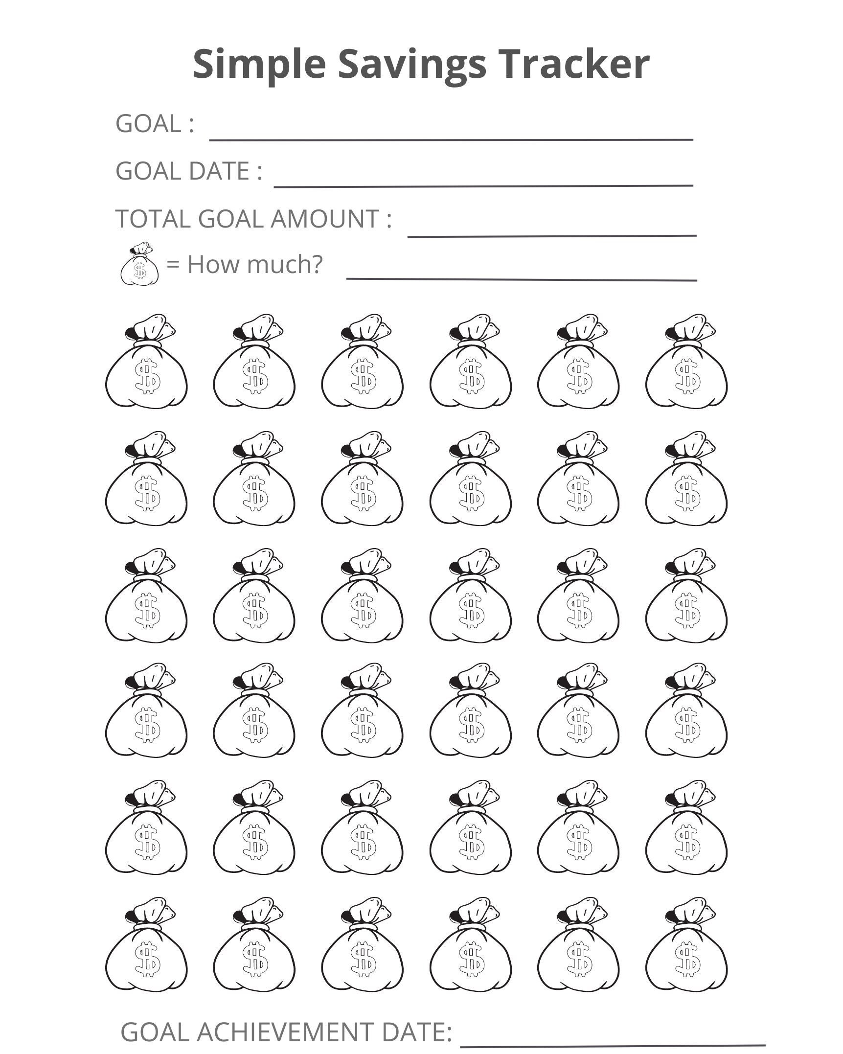 Savings Tracker V2 | Savings Tracker Printable | Business Template ...
