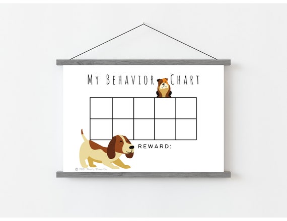 Behavior/reward Chart for Children Puppy Design PDF - Etsy