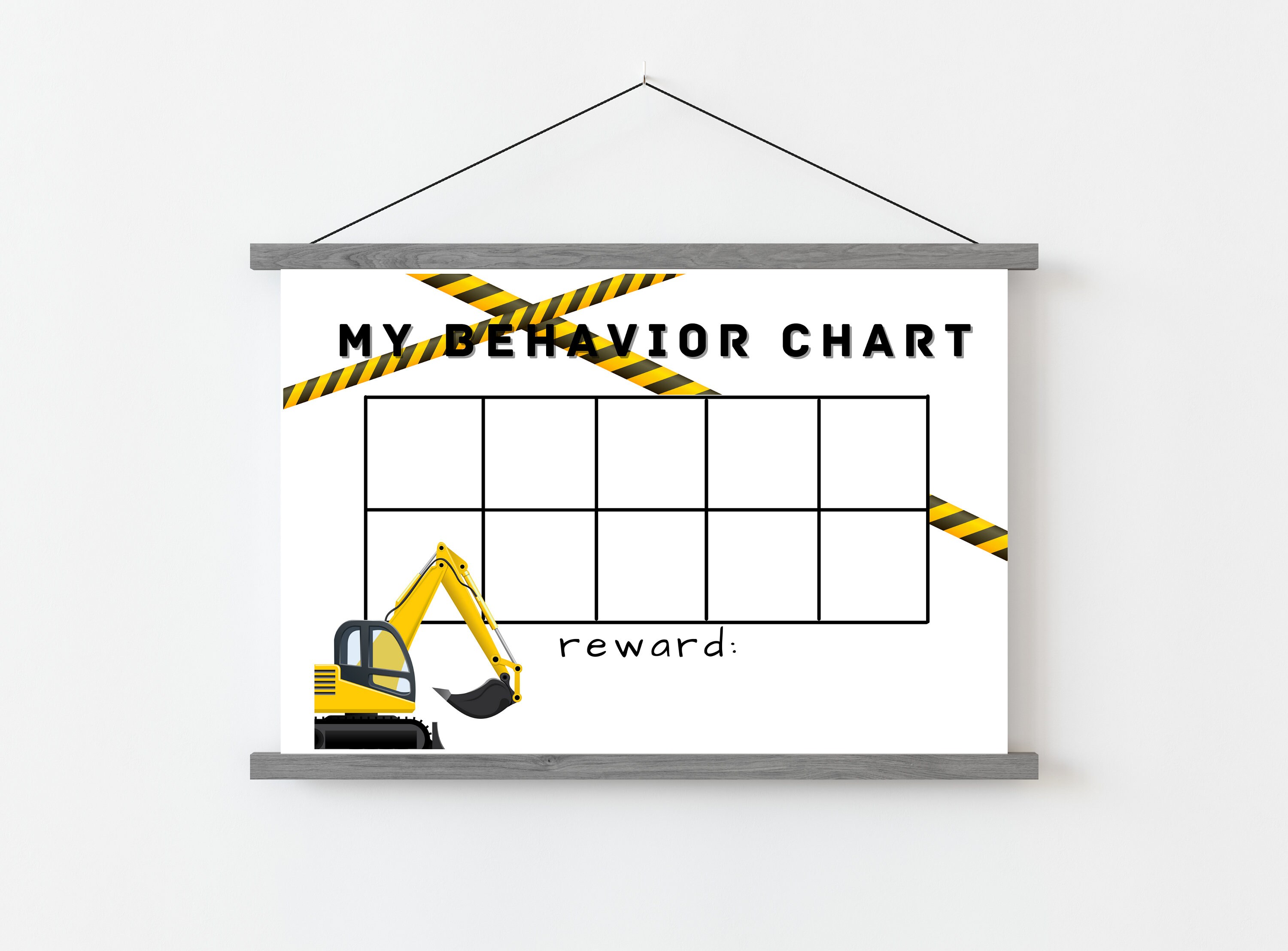 Behavior/reward Chart for Children - Construction - PDF Download - Etsy