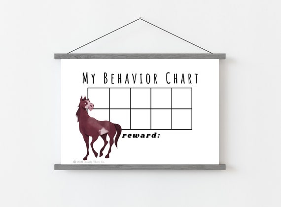 Behavior/reward Chart for Children Horse PDF Download | Etsy