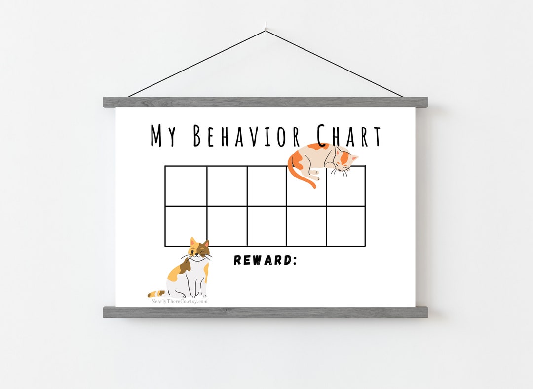 Behavior/reward Chart for Children - Cat - PDF Download - Etsy