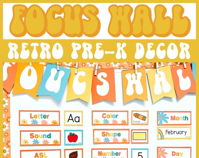 Retro Classroom Decor Preschool Focus Wall - Etsy