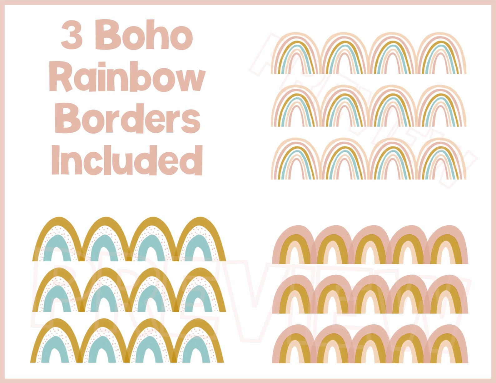 Welcome Boho Rainbow Back to School Bulletin Board - Etsy