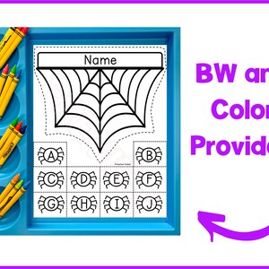 Halloween Name Craft Editable Spider Web Crafts for Kids - Etsy