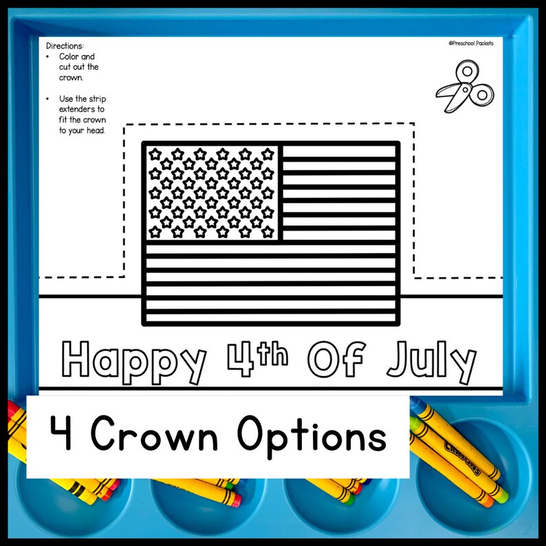 4th of July Crown Crafts No Prep Summer Crafts - Etsy
