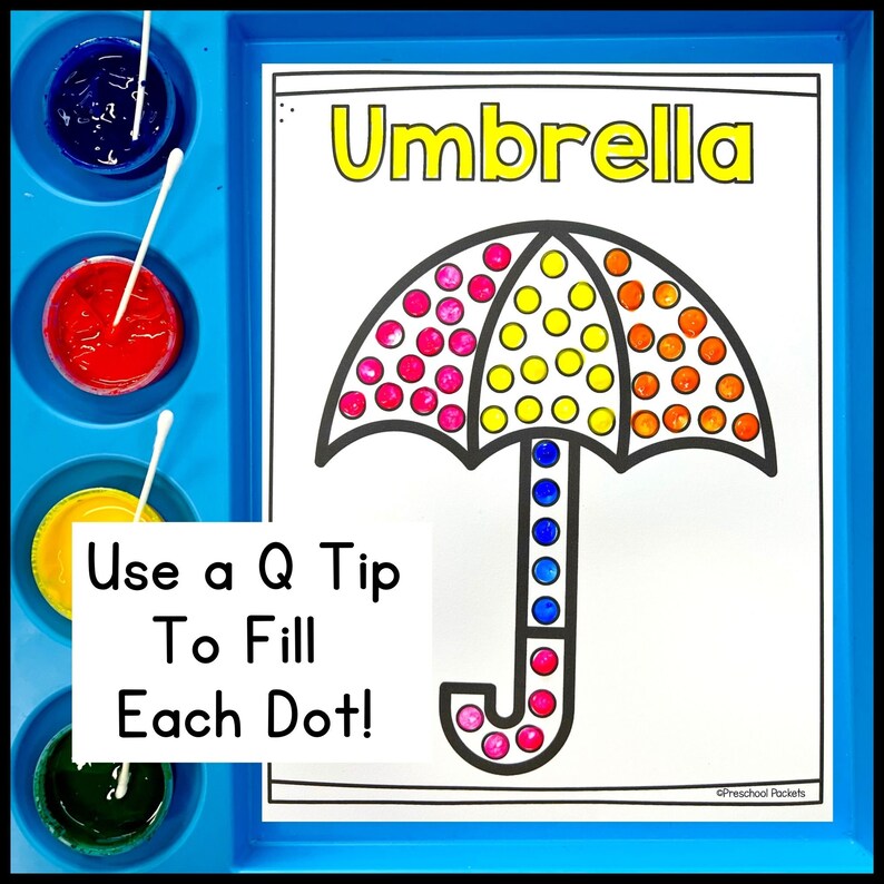 Spring Kids Crafts Q Tip Painting Fine Motor Activity - Etsy