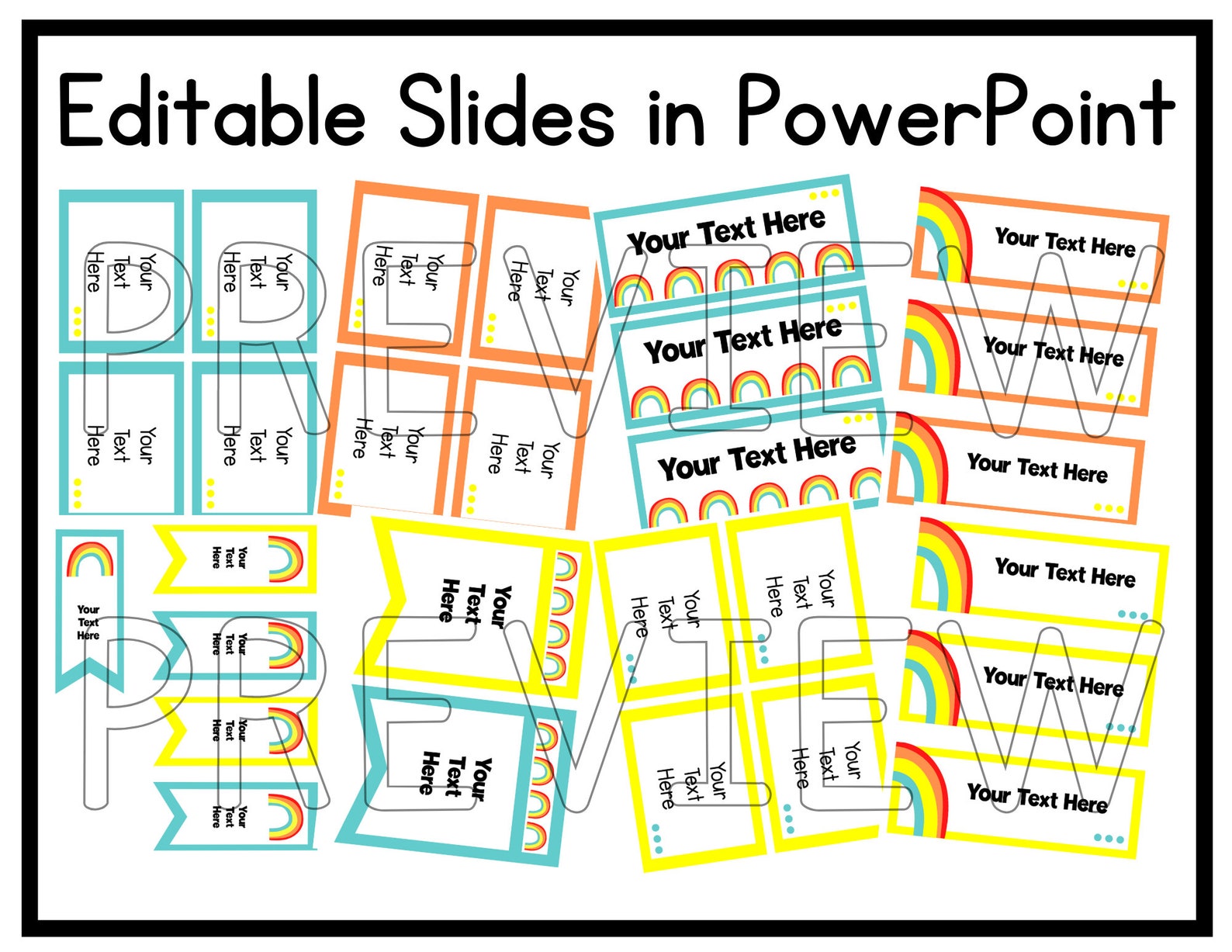 Bright and Colorful Rainbow Classroom Decor Preschool Focus - Etsy