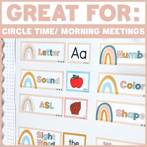 Boho Rainbow Classroom Decor Preschool Focus Wall - Etsy