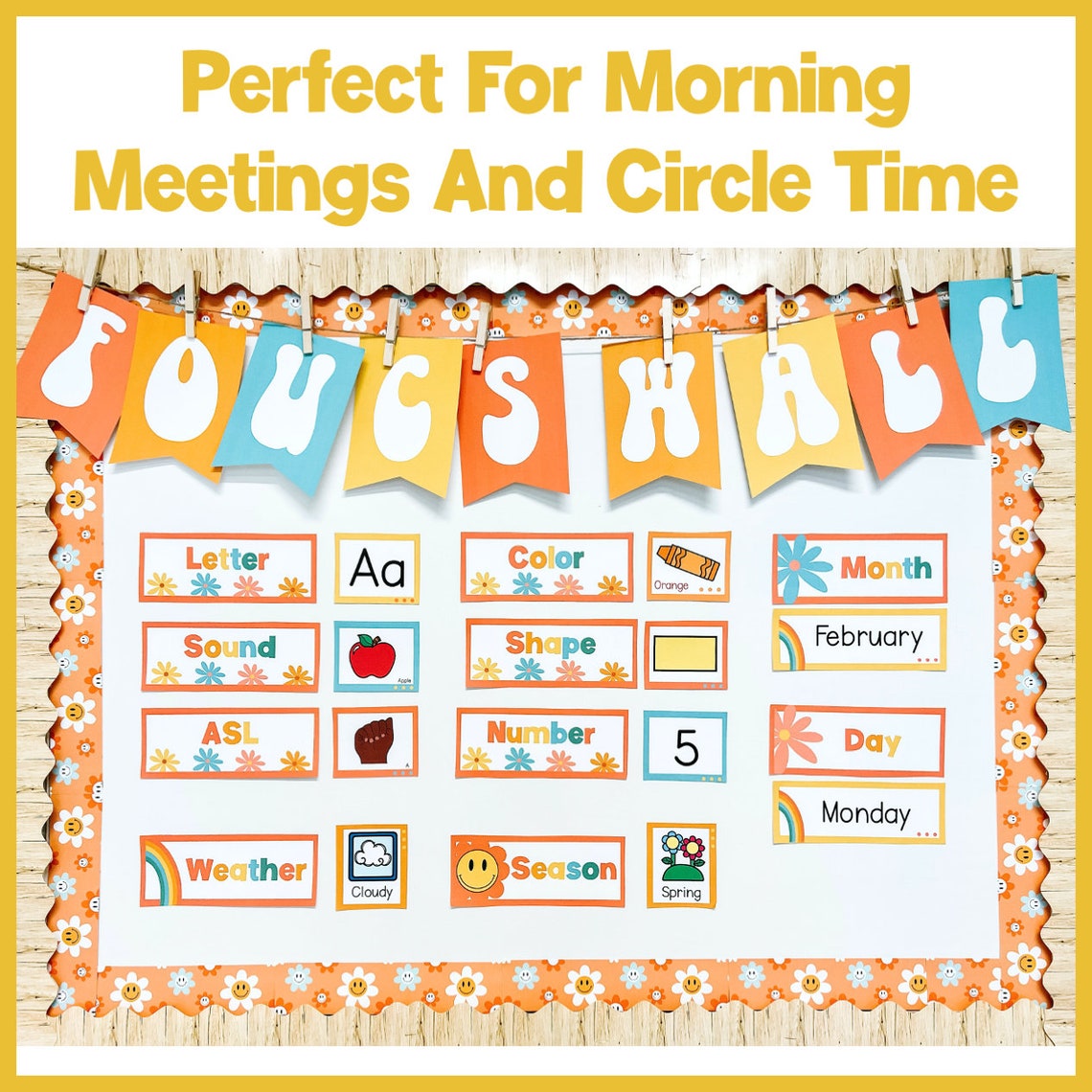 Retro Classroom Decor Preschool Focus Wall - Etsy