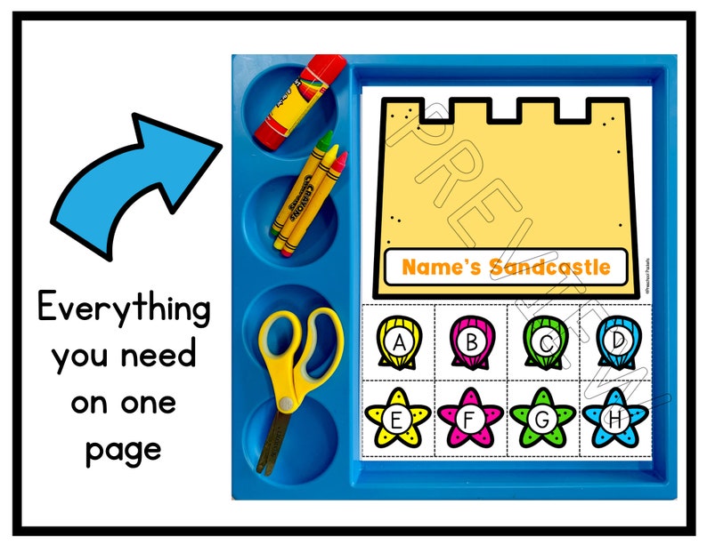 Sandcastle Editable Name Craft Summer Preschool Printable Kids - Etsy Sandcastle Editable Name Craft Summer Preschool Printable Kids - Etsy