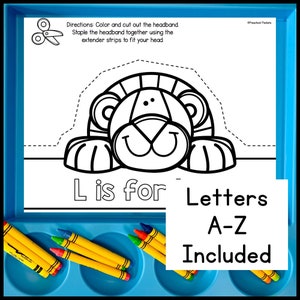 Zoo Animal Crafts for Kids Alphabet Crowns - Etsy
