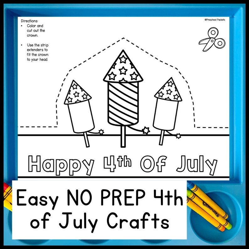 4th of July Crown Crafts No Prep Summer Crafts - Etsy