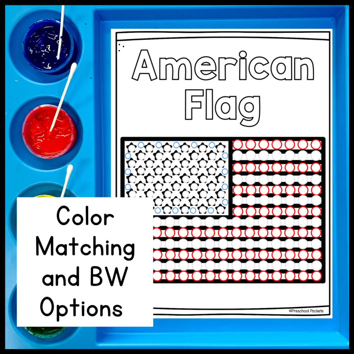 4th of July Kids Crafts Q Tip Painting Fine Motor Activity - Etsy