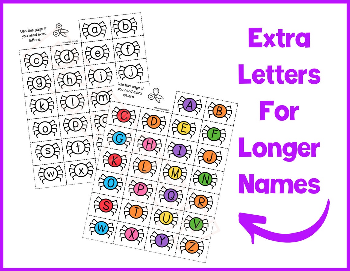 Halloween Name Craft Editable Spider Web Crafts for Kids - Etsy