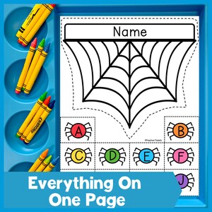 Halloween Name Craft Editable Spider Web Crafts for Kids - Etsy