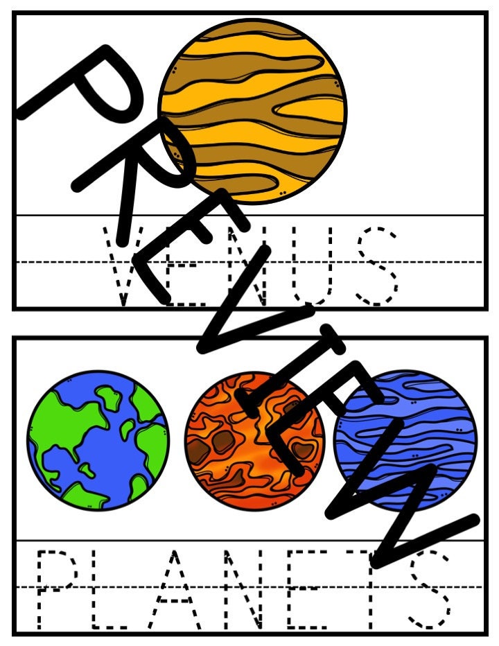 Space Mini Book Planet Printable Activities for Preschool and | Etsy