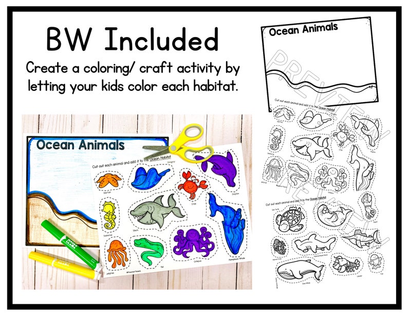 Animal Habitats Printable Sorting Activities | Etsy