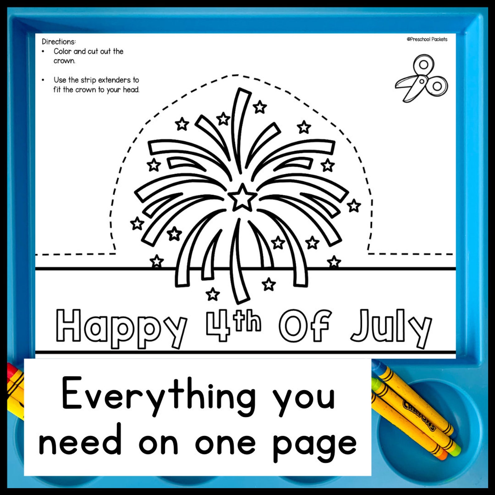 4th of July Crown Crafts No Prep Summer Crafts - Etsy