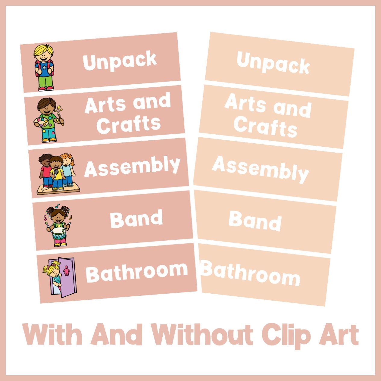 Boho Rainbow Classroom Daily Visual Schedule Editable - Etsy