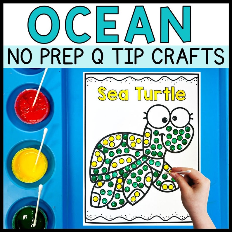 Q Tip Painting Fine Motor Activities Ocean Animals Kids Crafts - Etsy