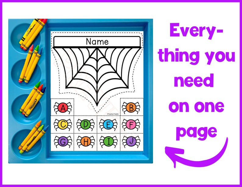 Halloween Name Craft Editable Spider Web Crafts for Kids - Etsy