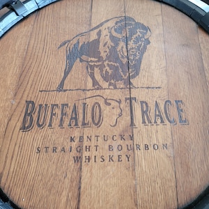 Buffalo Trace® Whiskey Barrel, Table Top (reclaimed Barn Wood)with ...
