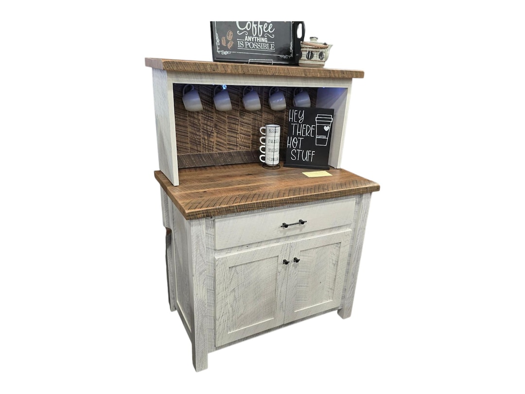 Reclaimed Barn Wood Coffee Bar Authentic Barnwood Coffee Bar Amish ...