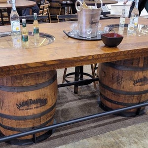 Jack Daniels® Double Whiskey Barrel, Table Top (48"x84" Reclaimed Barn ...