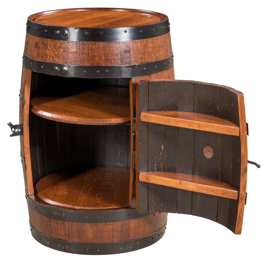 Whiskey Barrel Cabinet Bourbon Barrel Storage Cabinet - Etsy