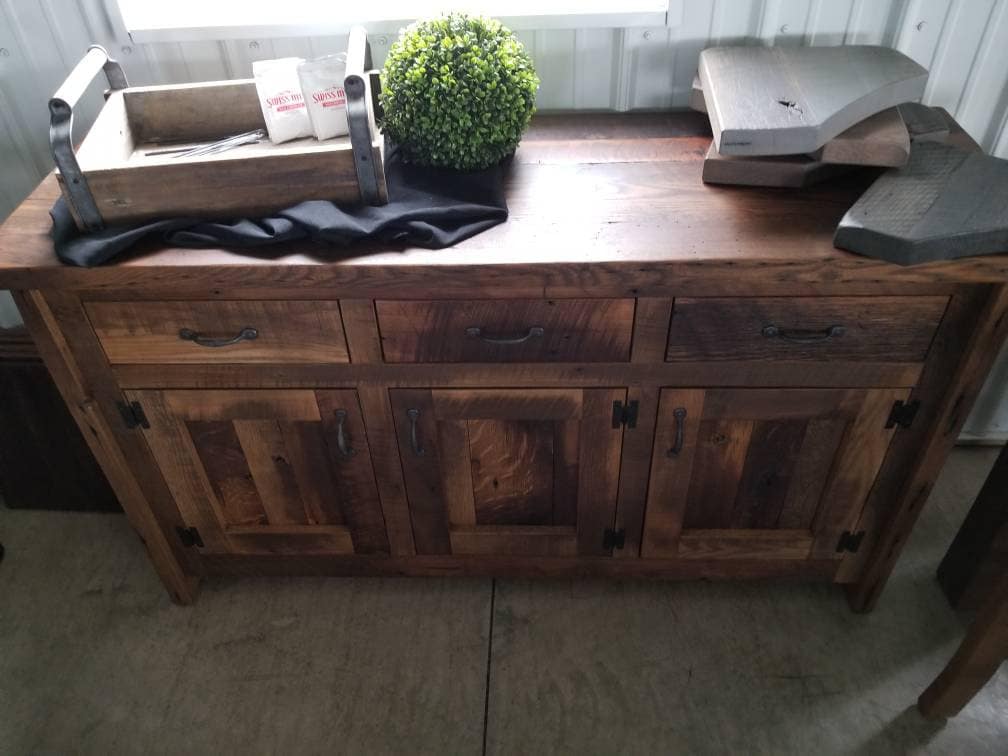 Reclaimed Lumber Buffet Authentic Beautiful Solid Amish | Etsy