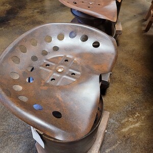 Authentic Amish Milk Can Bar Stool With Tractor Seat and Reclaimed Barn ...