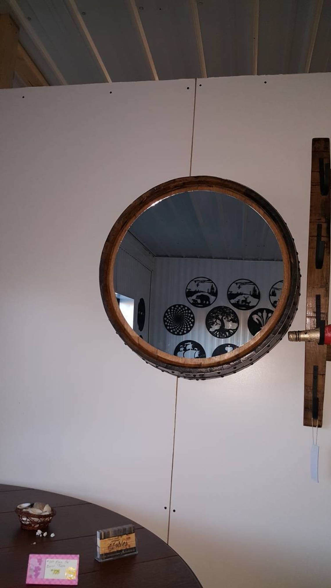 Whiskey Barrel Mirror - Made in the USA! - Etsy
