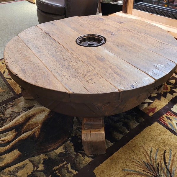 Wheel Wood Coffee Table - Etsy