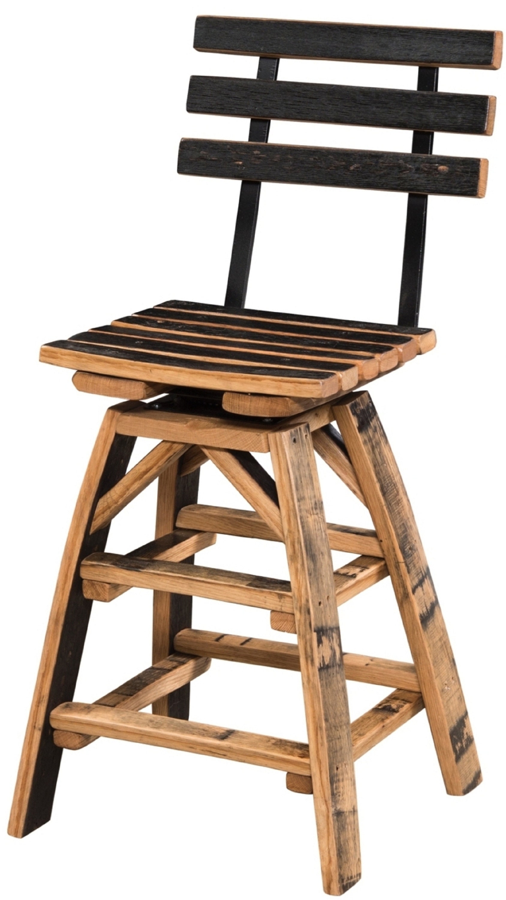 Whiskey Barrel Stave Bar Stools With Swivel Seats Made - Etsy