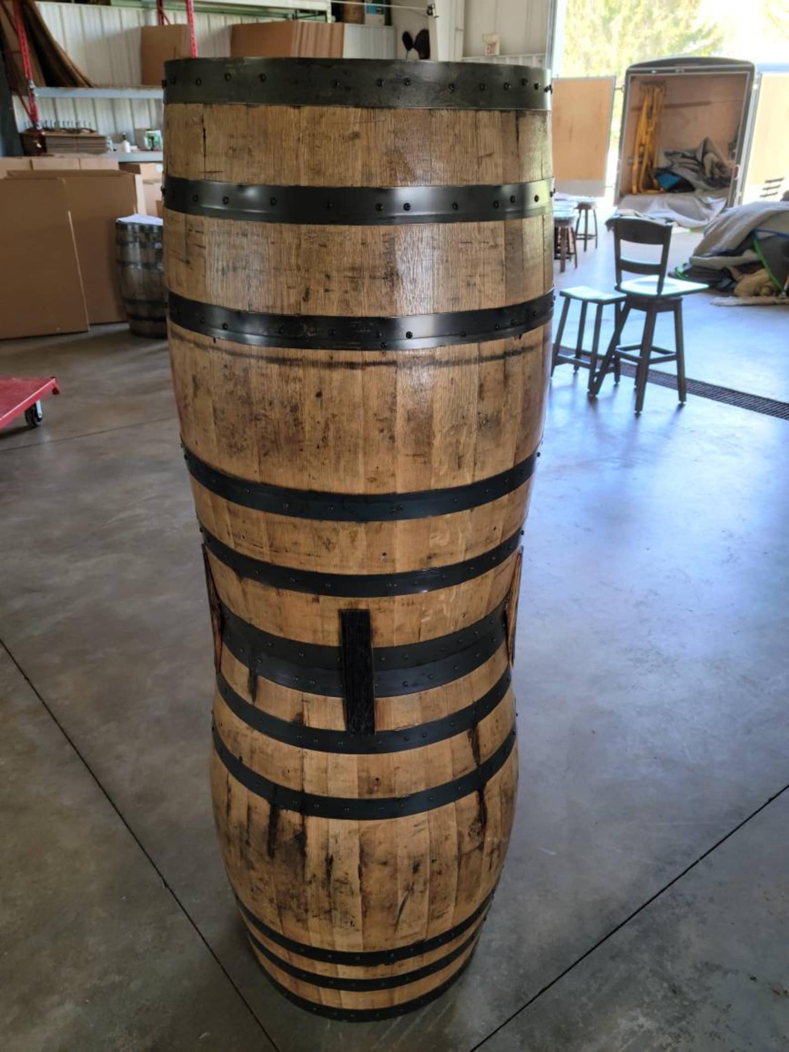 Whiskey Barrel Hutch, Burnt Hickory, Bourban Barrel - Etsy