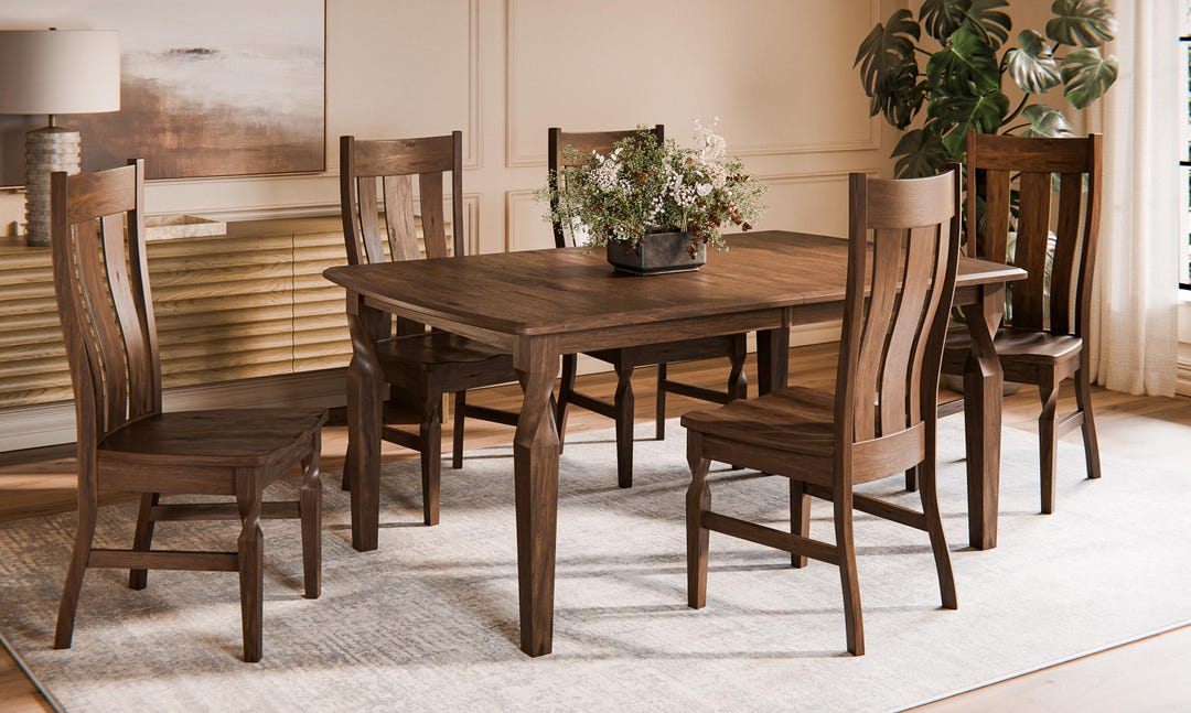 Brantley Brown Maple 7 Piece Dining Set, Amish Built in the U.S.A ...