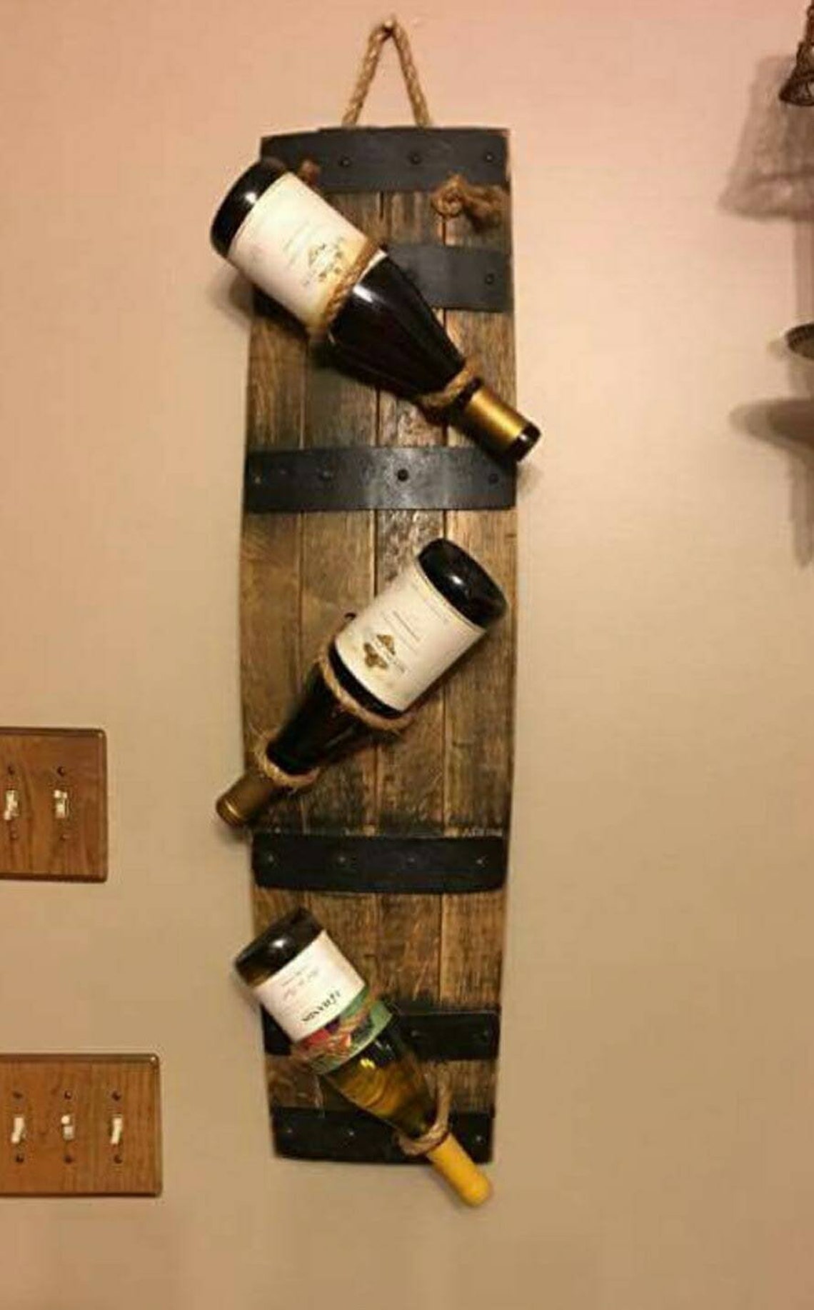 Whiskey Barrel Stave Wine Rack - Etsy Ireland