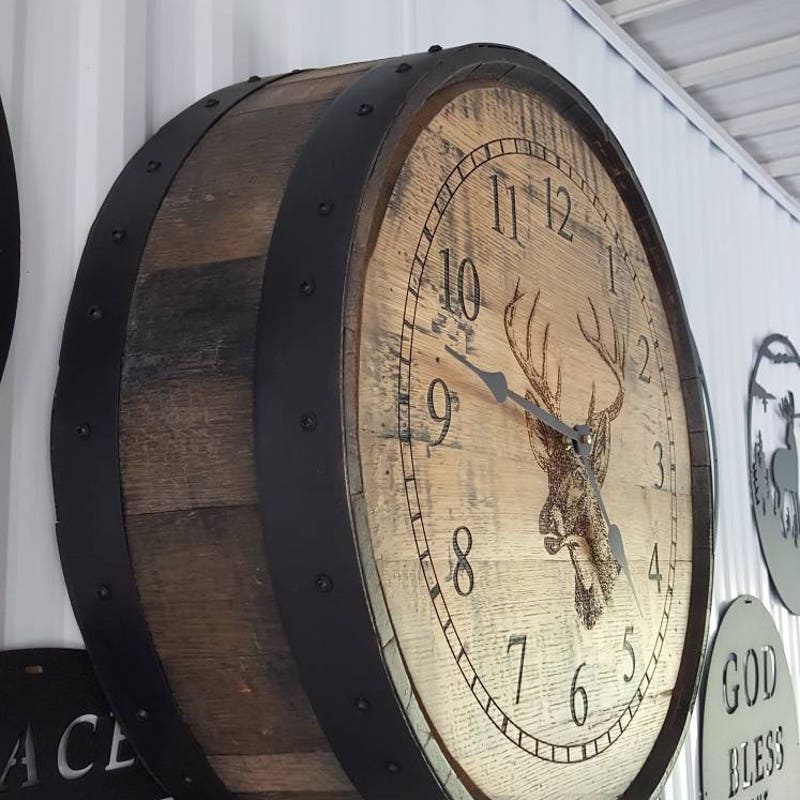Whisky Barrel Clock - Etsy