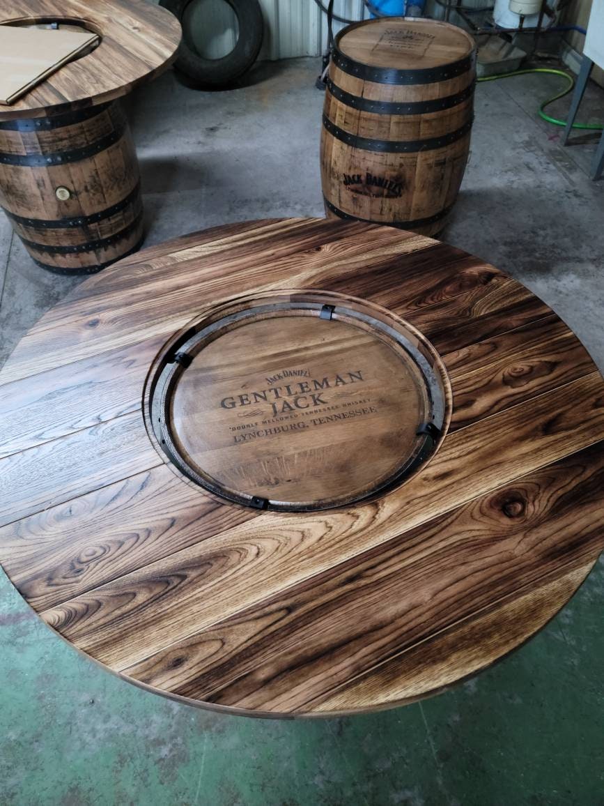 Jack Daniels Gentlemen Jack Whiskey Barrel Table with 4 Stave | Etsy