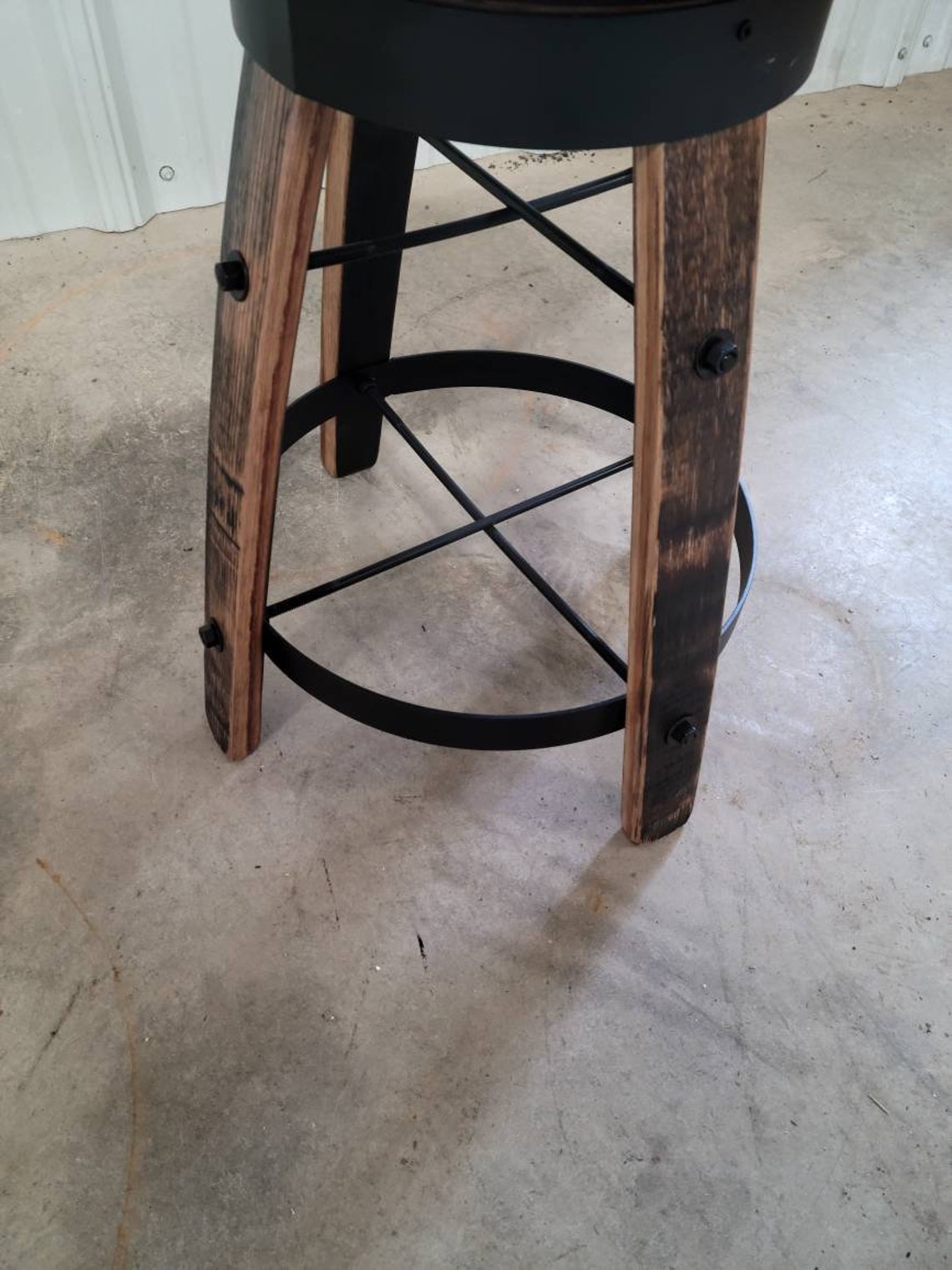 Whiskey Barrel Stave Bar Stools With Cushioned Swivel Seats - Etsy