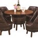 Whiskey Barrel Table Set With 4 Authentic Whiskey Barrel Chairs, Made ...