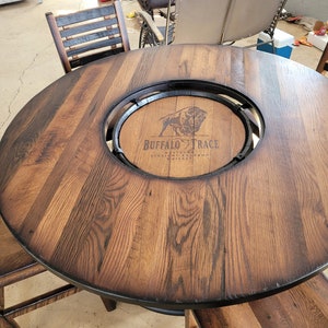 Buffalo Trace® Whiskey Barrel, Table Top (reclaimed Barn Wood)with ...