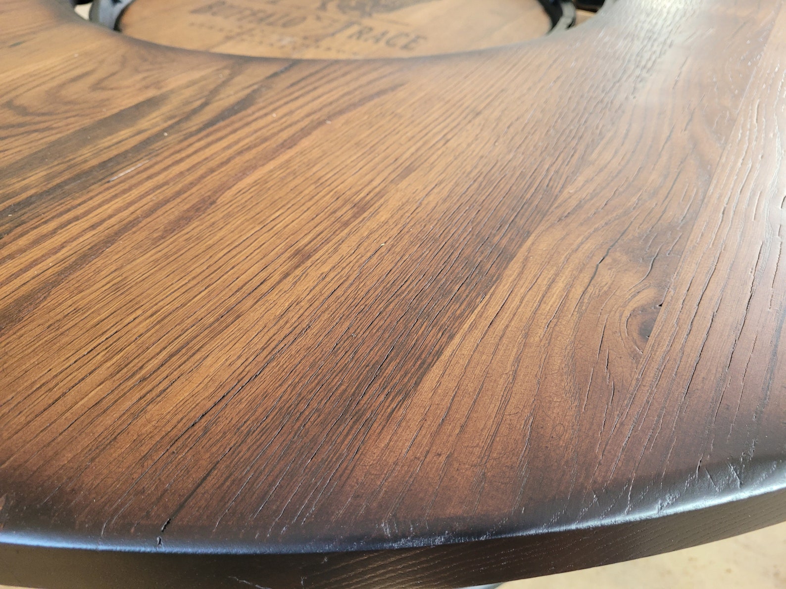 Buffalo Trace® Whiskey Barrel, Table Top (reclaimed Barn Wood)with ...